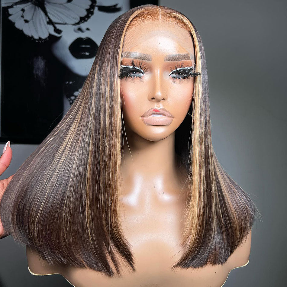 Hot Star Hairstyle Works 210% Density Balayage 4/27# Colored 13x6 Lace ...
